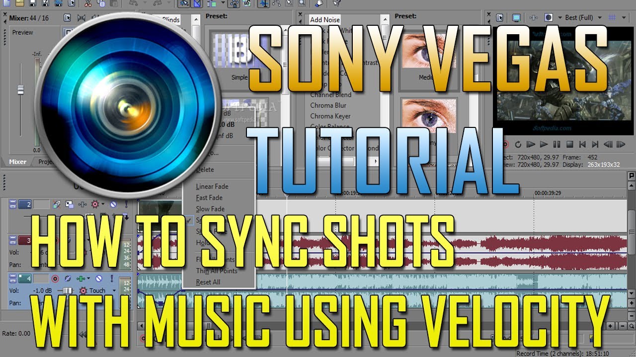 Sony Vegas Tutorial How To Sync Shots With Music Using Velocity Youtube