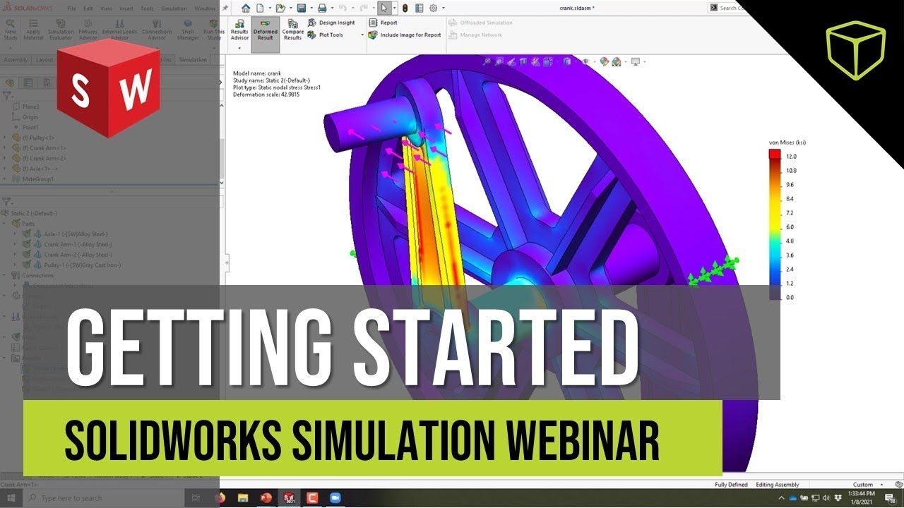 Getting Started With Solidworks Simulation Standard Webinar Youtube