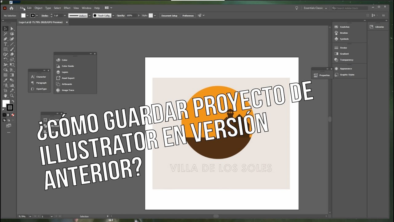 Cómo Guardar Proyecto De Illustrator Eps En Versión Anterior Youtube