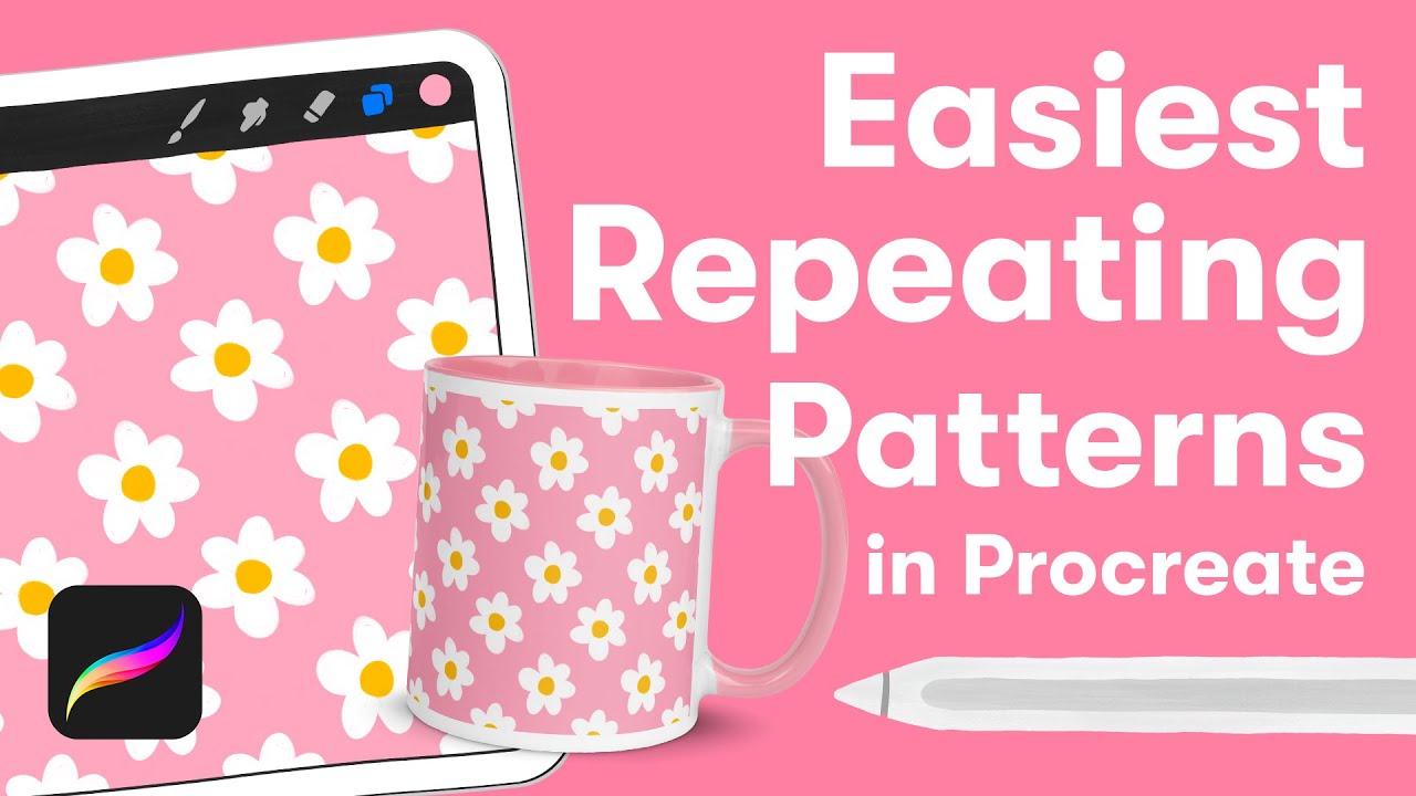 Easiest Repeating Patterns In Procreate Procreate Tutorial Youtube