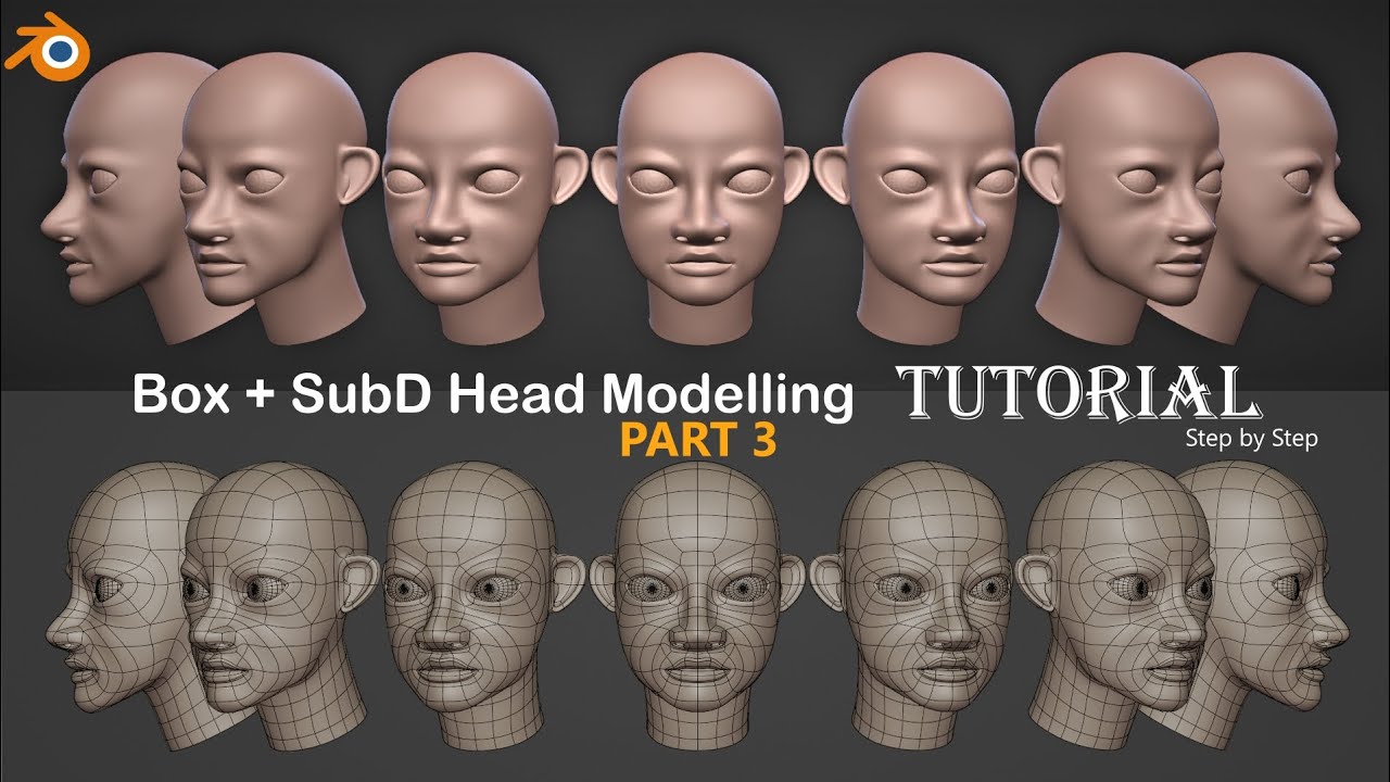 Box Subdivision Head Modelling Tutorial Blender Part 3 Youtube