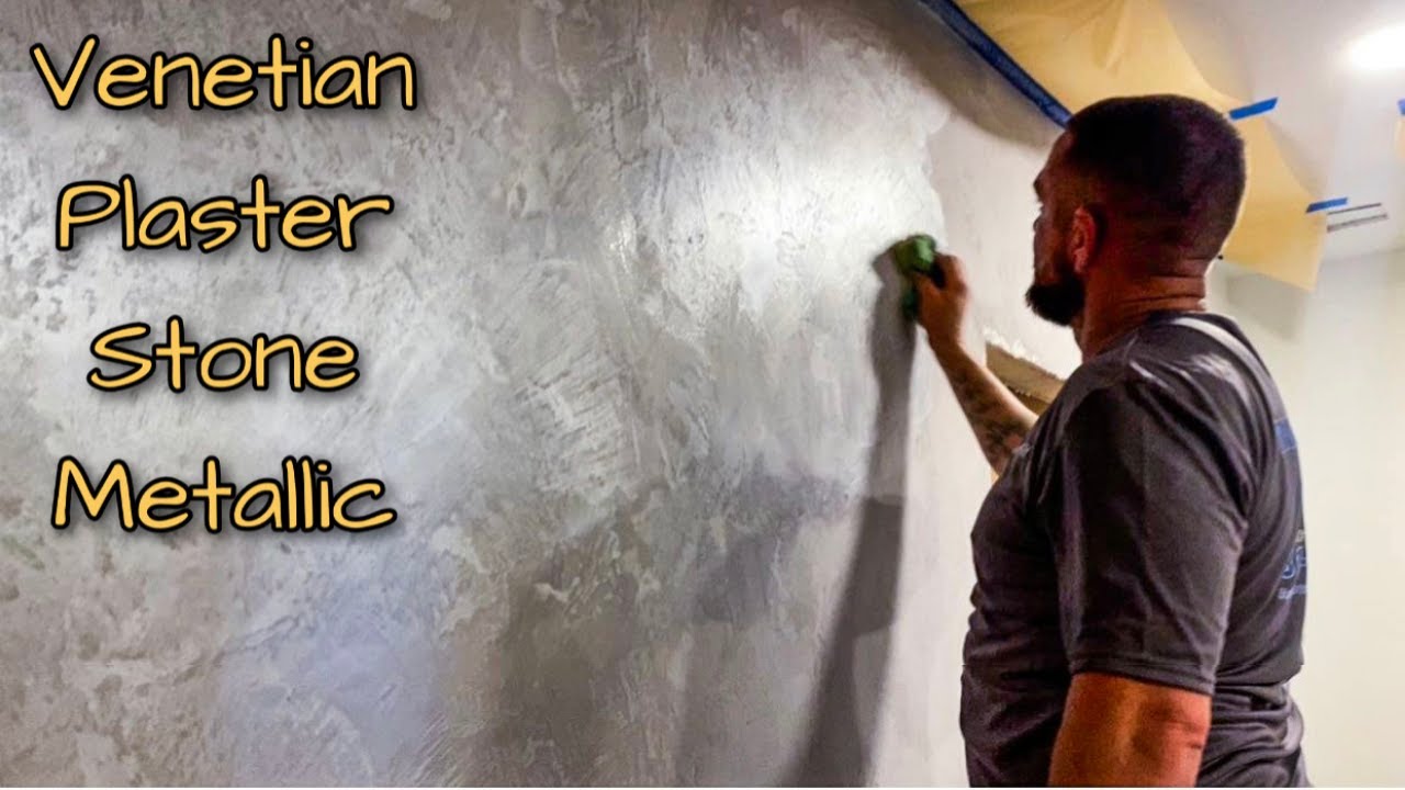 Venetian Plaster Metallic Accent Wall Youtube
