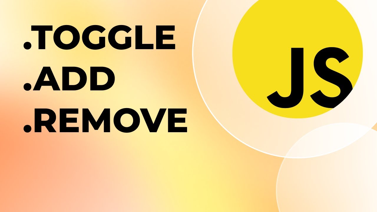 The Classlist Api Youtube