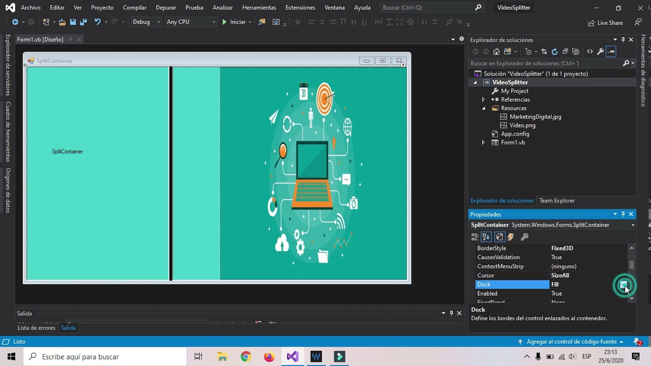 Visual Basic Splitcontainer Youtube