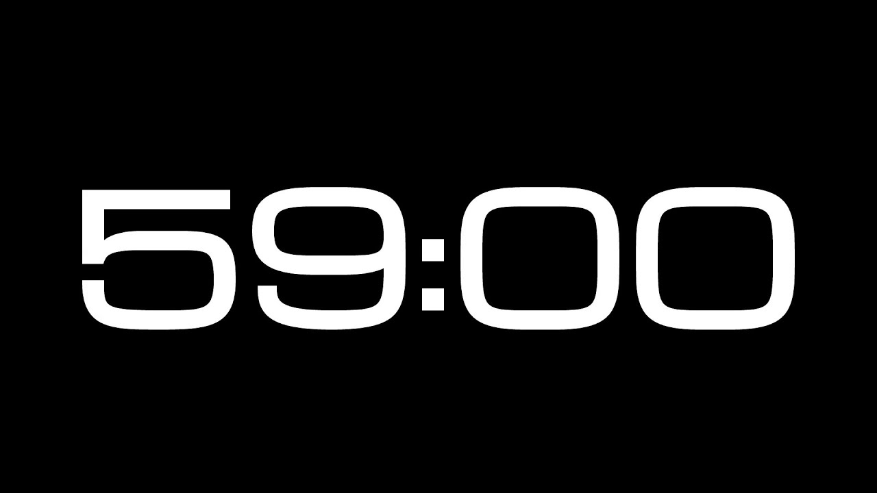 59 Minute Countdown Timer No Sound Youtube