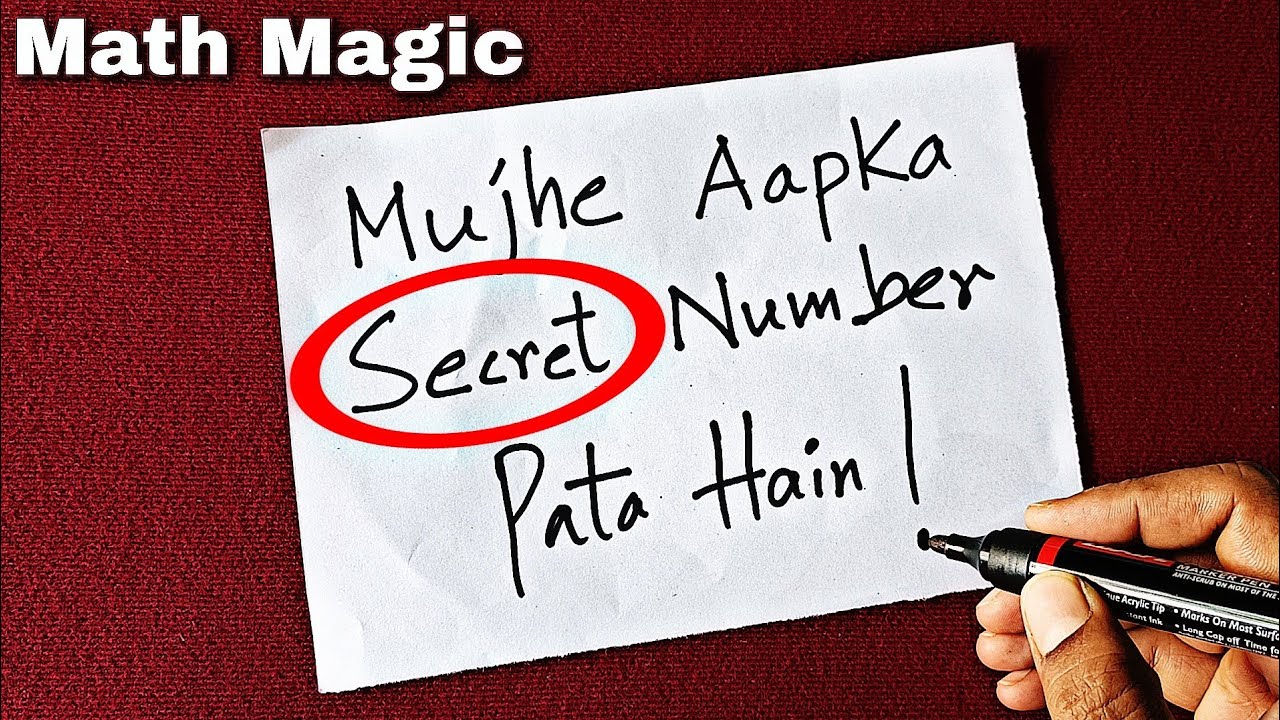 Mind Reading Math Magic Trick In Hindi Youtube