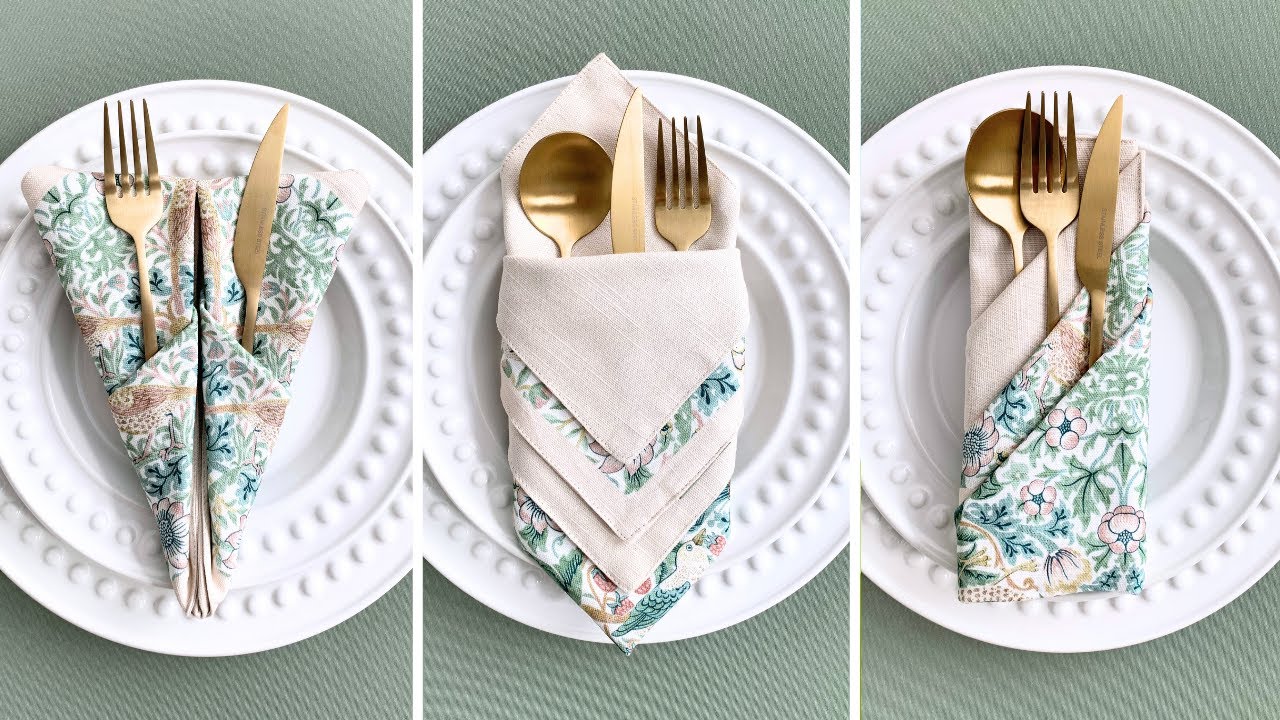 Creative And Elegant Ways To Fold A Dinner Napkin With Silverware For