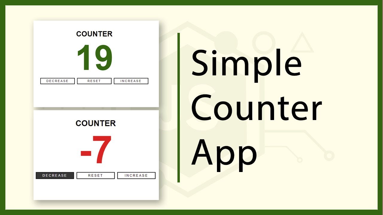 Counter Application Project Youtube