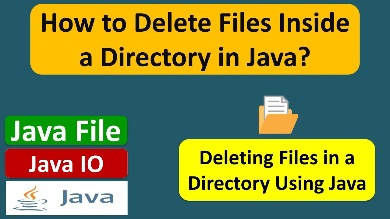 How To Delete Files Inside A Directory In Java Java File Java Io