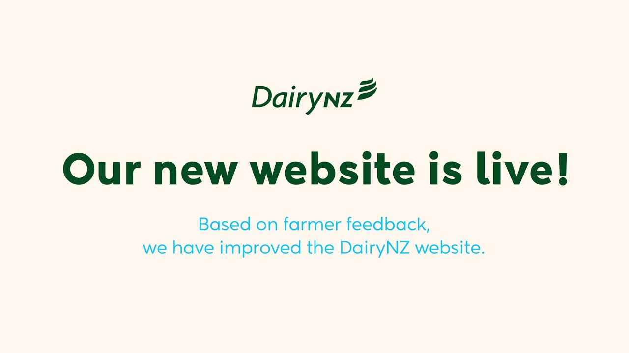 New Dairynz Website Youtube
