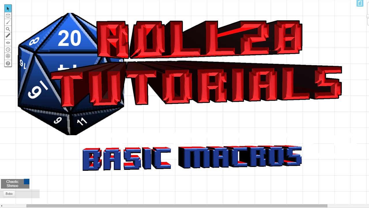 Roll20 Net Tutotial 09 How To Make Basic Macros Youtube