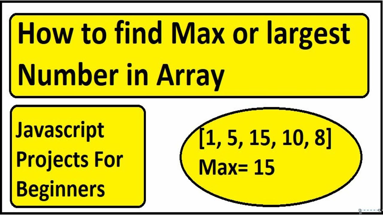 How To Find Max Or Largest Number Array Javascript Youtube