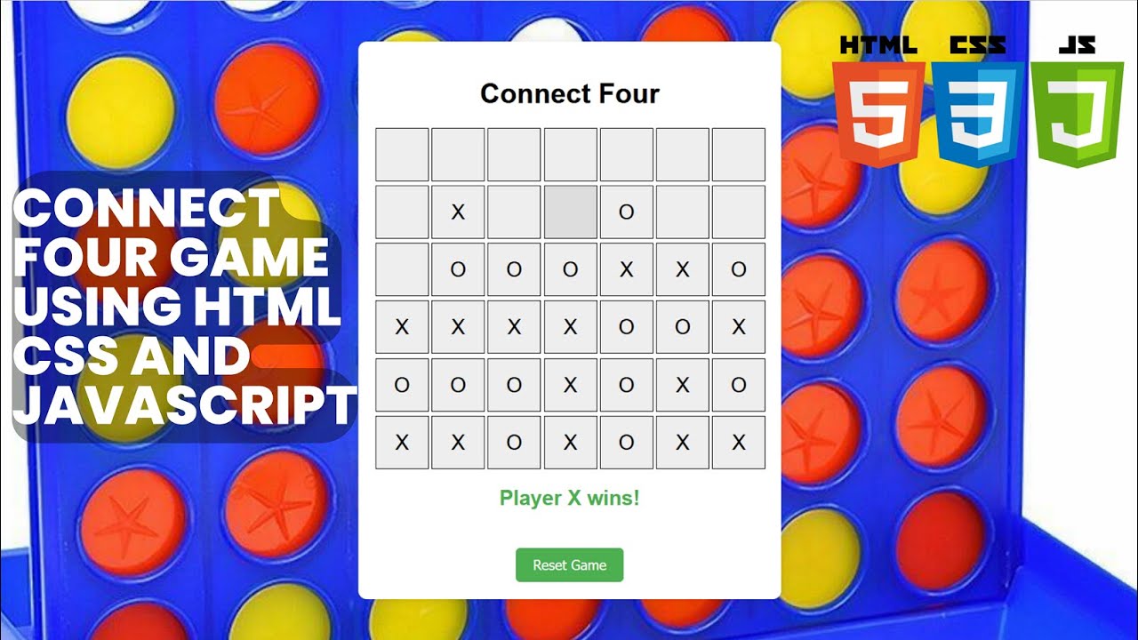 Connect Four Game Using Html Css And Javascript Youtube