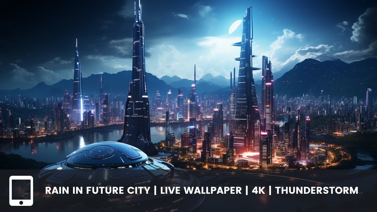 Rain In Future City Live Wallpaper 4k Thunderstorm Livewallpaper