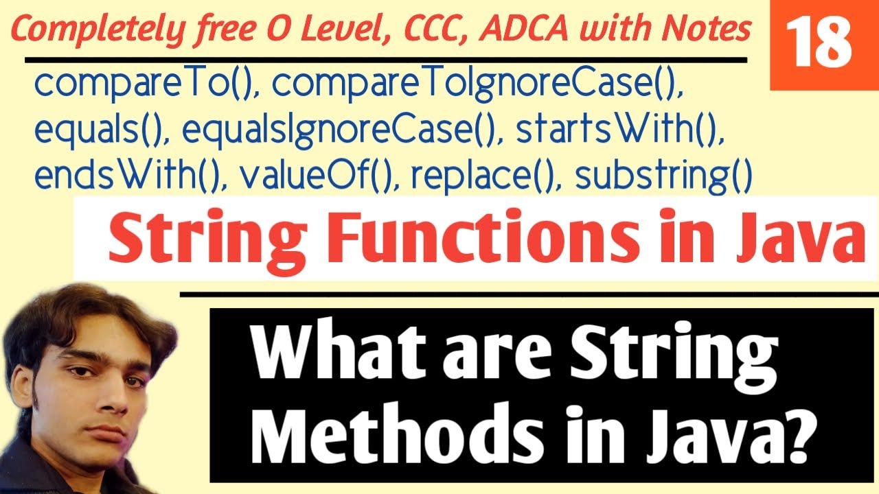String Functions In Java Java String Programming Strings Methods In