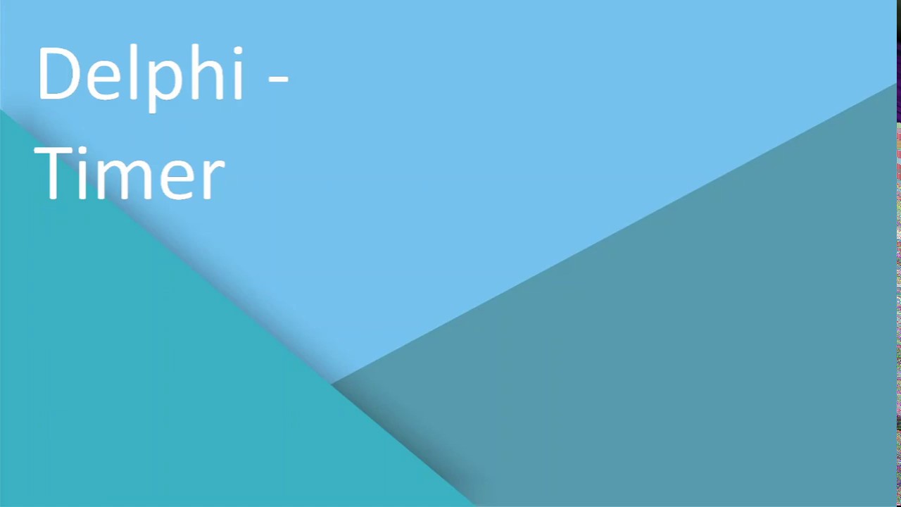 Delphi Timer Youtube