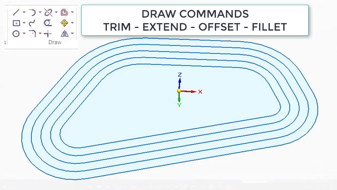 Using Draw Commands Siemens Solid Edge Tutorial Youtube
