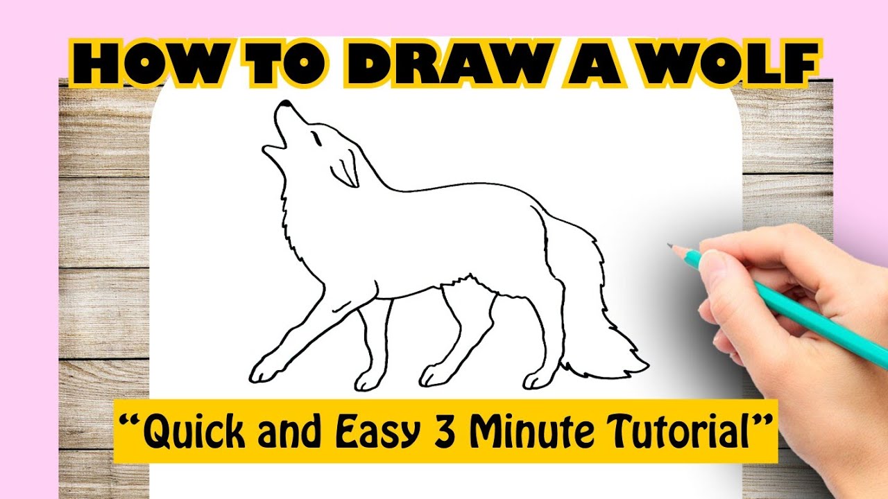 How To Draw A Wolf Easy Step By Step Youtube