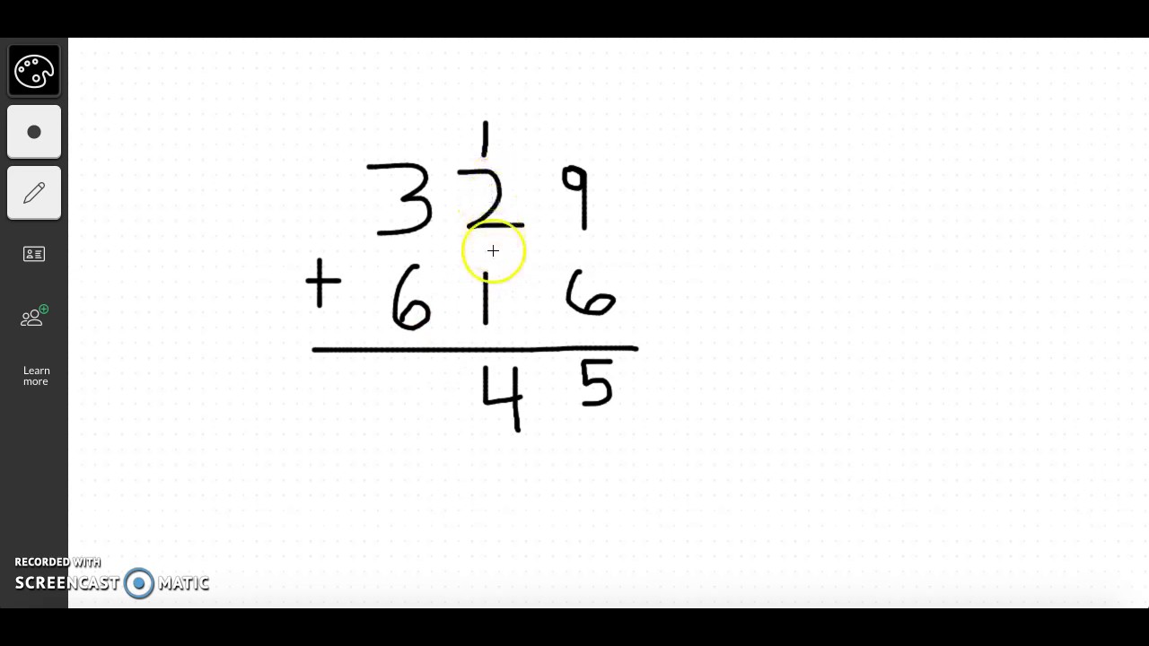 The Standard Algorithm For Addition Youtube