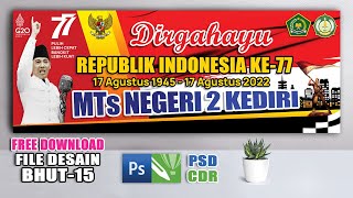 Tutorial Cara Cepat Buat Desain Spanduk Banner Hut Ri Ke 77 Dengan