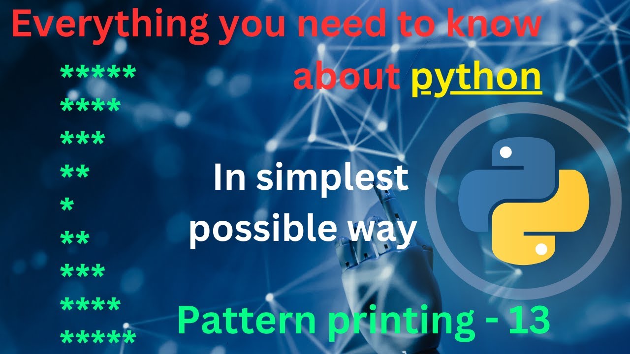 Pattern Printing 13 Mirror Image Pattern Printing In Python Python