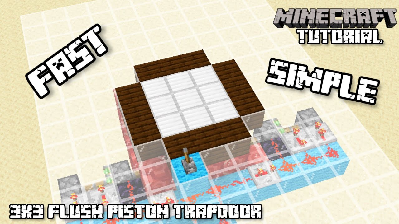 Flush 3x3 Piston Trapdoor Minecraft 1 21 Redstone Tutorial Youtube