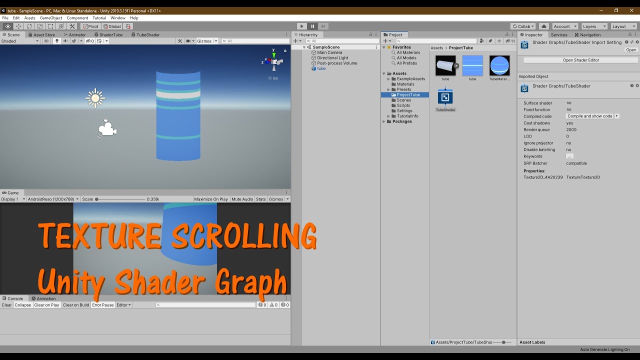 Texture Scrolling Effect Unity Shader Graph Youtube