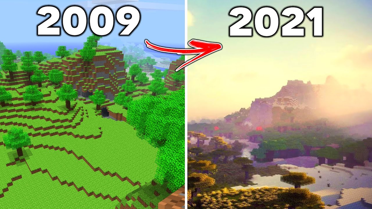 The Evolution Of Minecraft Graphics Youtube