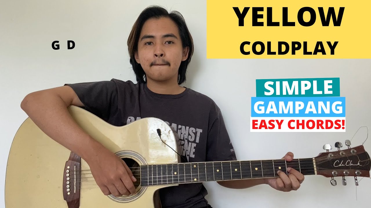 Chord Simple Gampang Yellow Coldplay Tutorial Gitar Easy Guitar