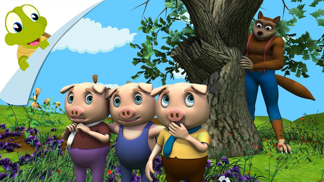 The Three Little Pigs Story Song 3d Nursery Rhyme Youtube
