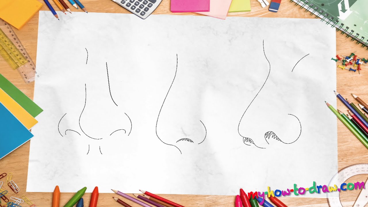 How To Draw A Human Nose Step By Step For Kids