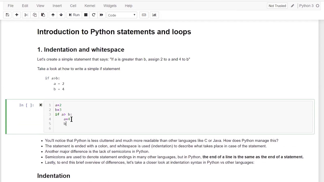 Indentation In Python Youtube