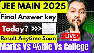 Live Jee Main Final Answer Key Soon Jee Main 2025 Result Coming Soon