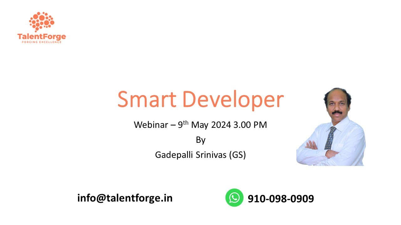 Smart Developer Webinar Youtube