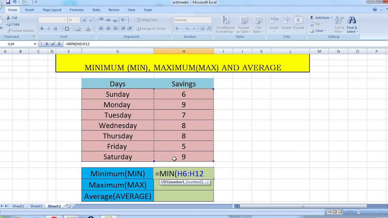 Excel Min Max Range Chart