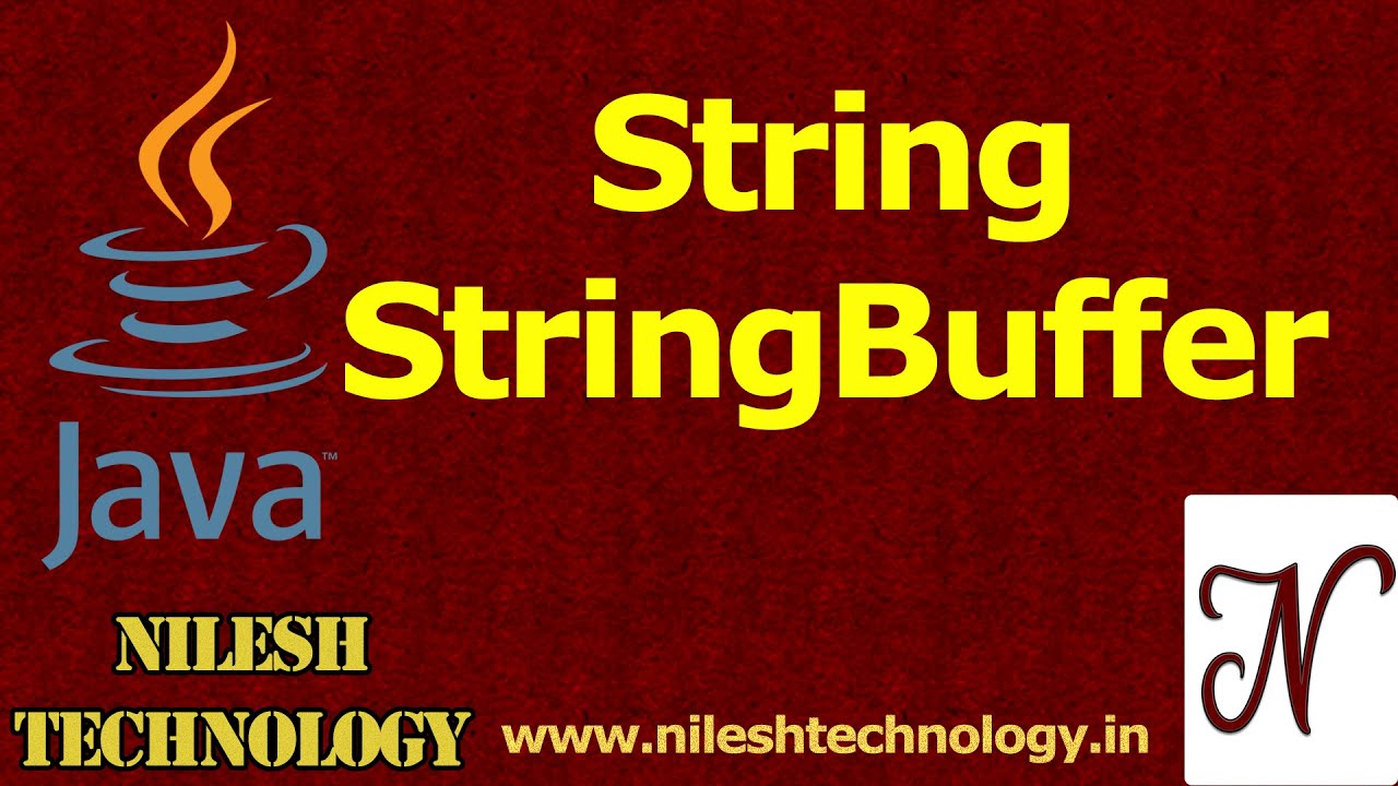 String And Stringbuffer In Java Youtube