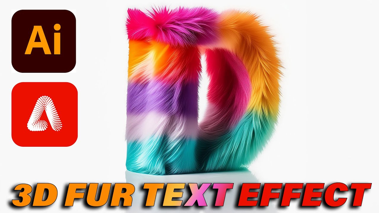 How To Generate 3d Fur Text Effect In Adobe Firefly And Illustrator