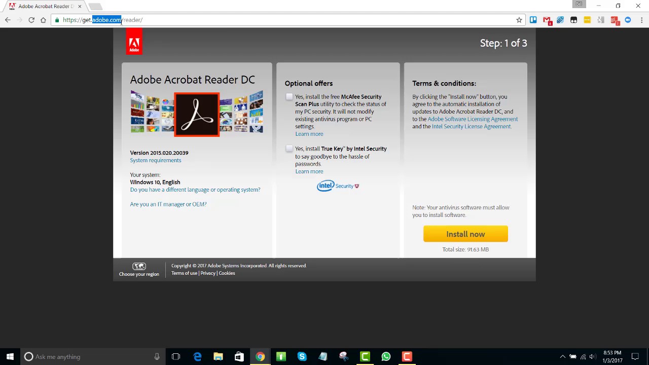 Install Acrobat Reader Dastexplorer