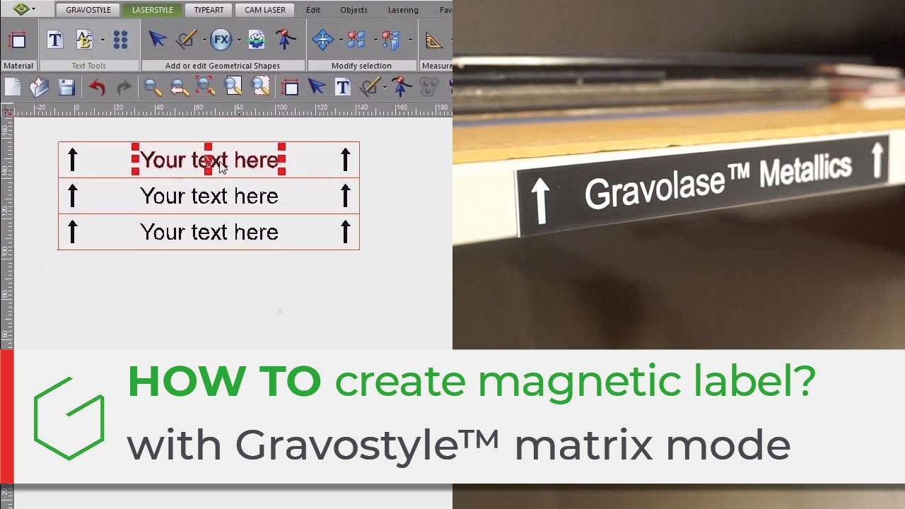 How To Create Magnetic Labels With Gravostyle邃 Matrix Mode Youtube