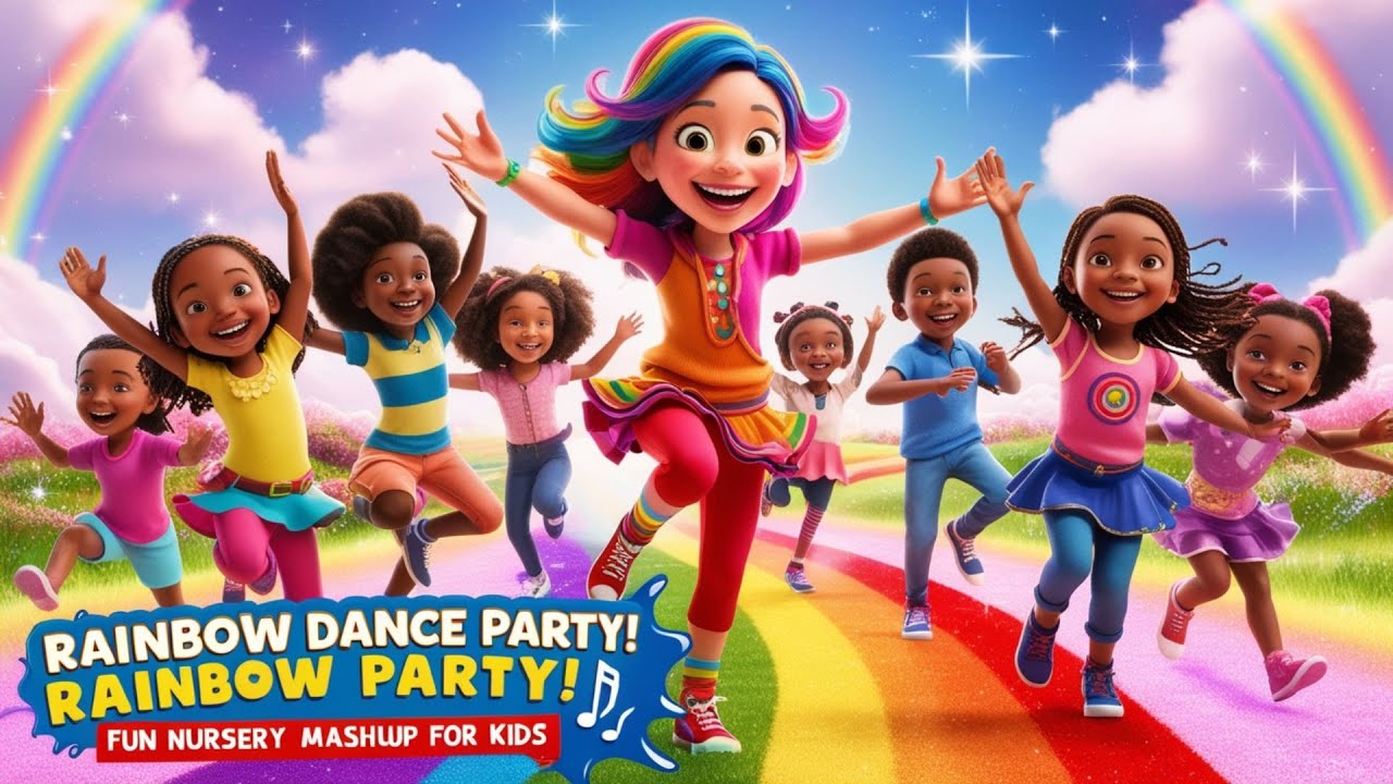 Rainbow Dance Party рџњ Fun Nursery Rhyme Mashup For Kids Clap Spin