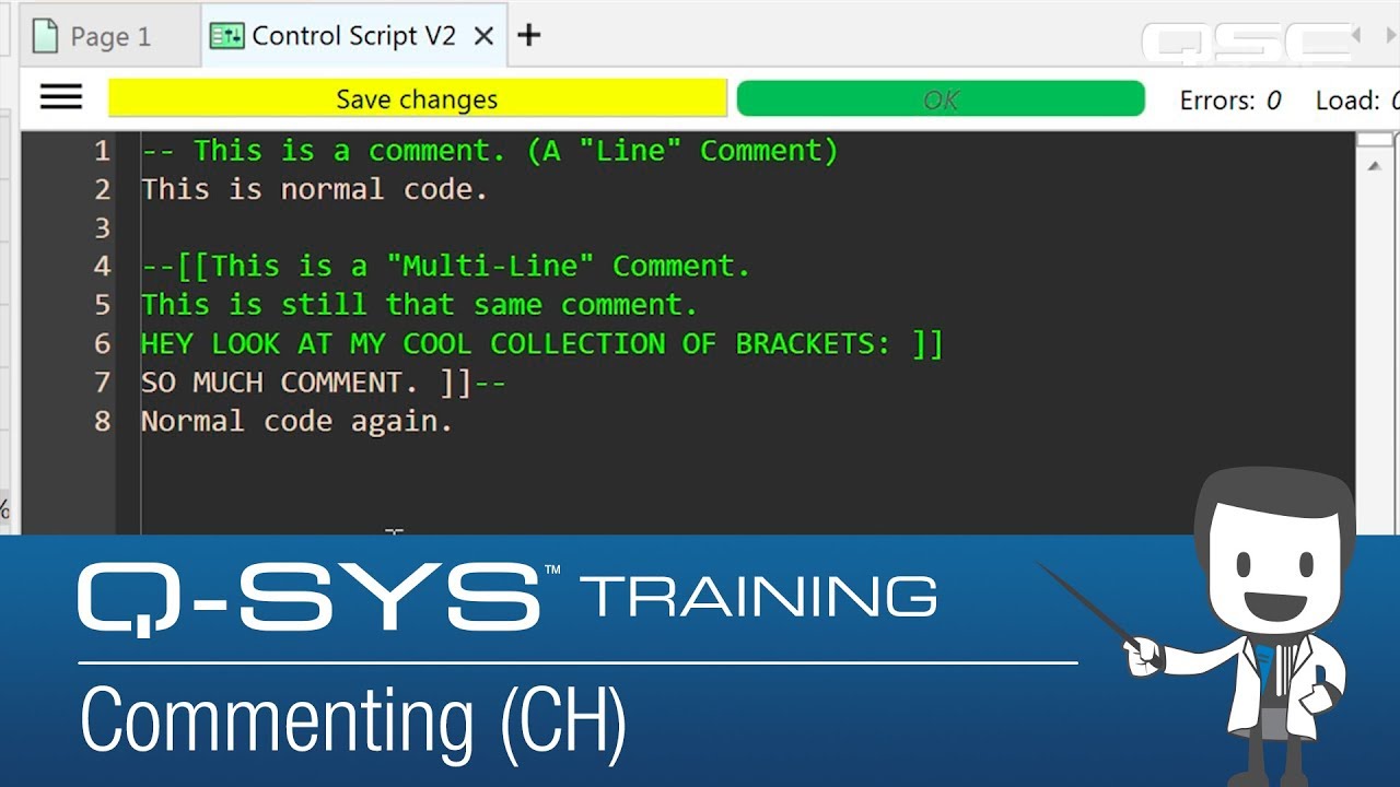 Q Sys Control 101 Scripting Basics B Ch Youtube
