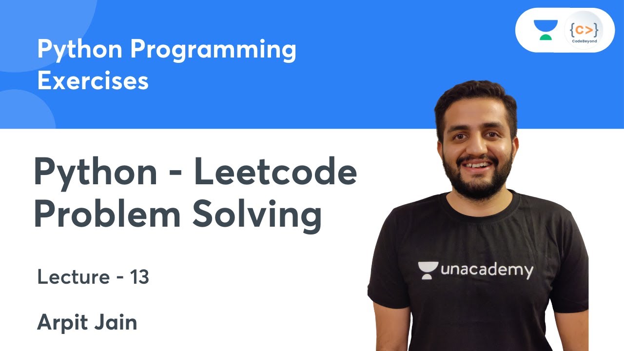 Python Leetcode Problem Solving L 13 Python Programming Exercises