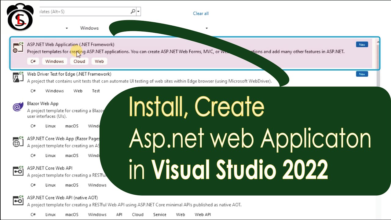 Create Asp Net Web Application In Visual Studio 2022 With Installation