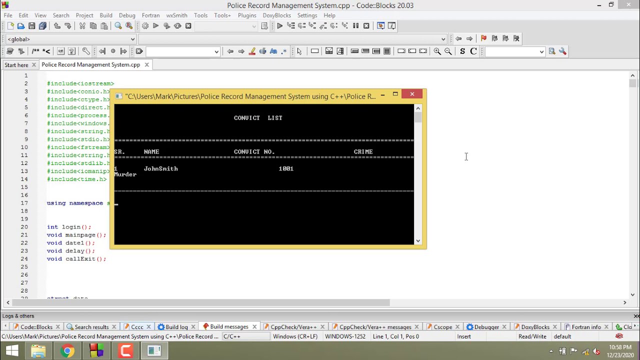 Police Record Management System Using C Youtube