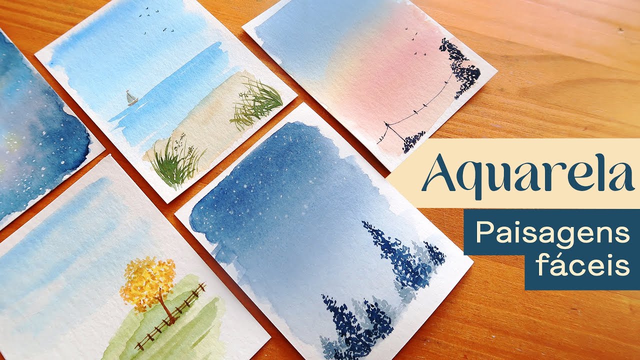 Aquarela Paisagens Fáceis Para Praticar Youtube