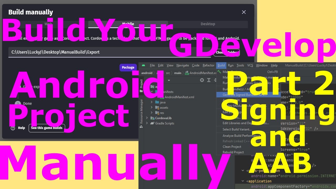 Part 2 Gdevelop Tutorial Manually Build Your Gdevelop Projects With