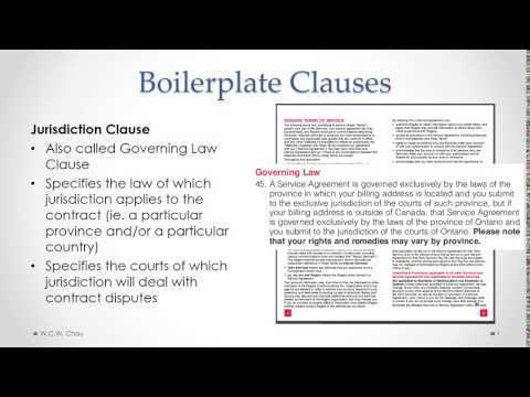Boilerplate Clauses