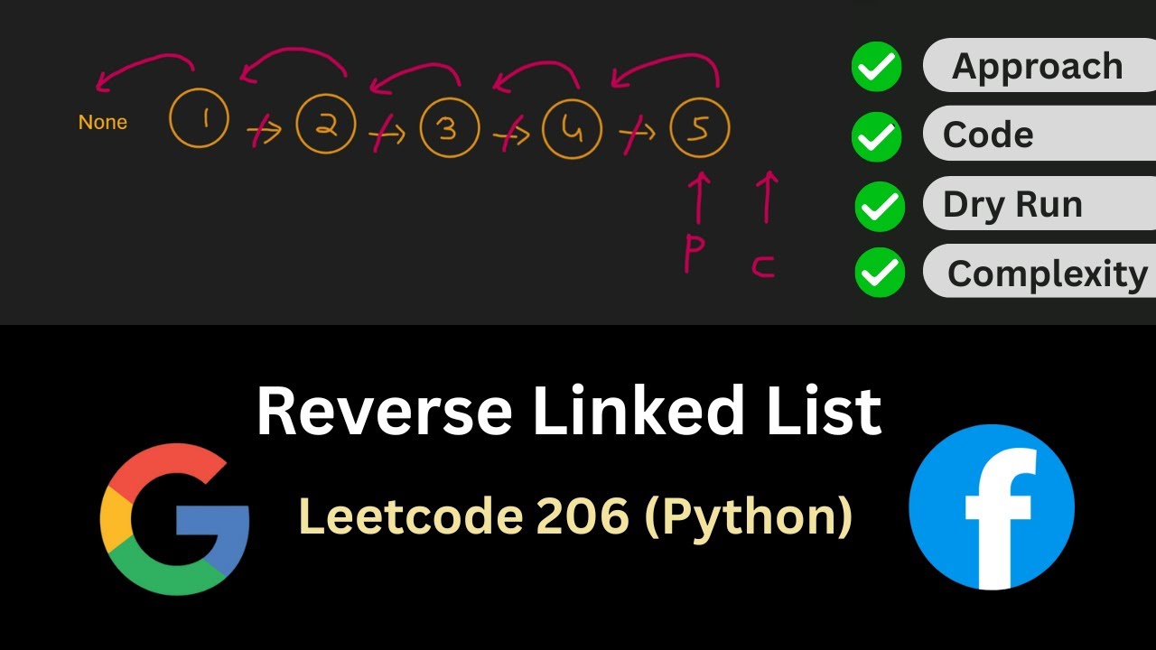 Leetcode 206 Reverse Linked List Iterative Python Solution Step By