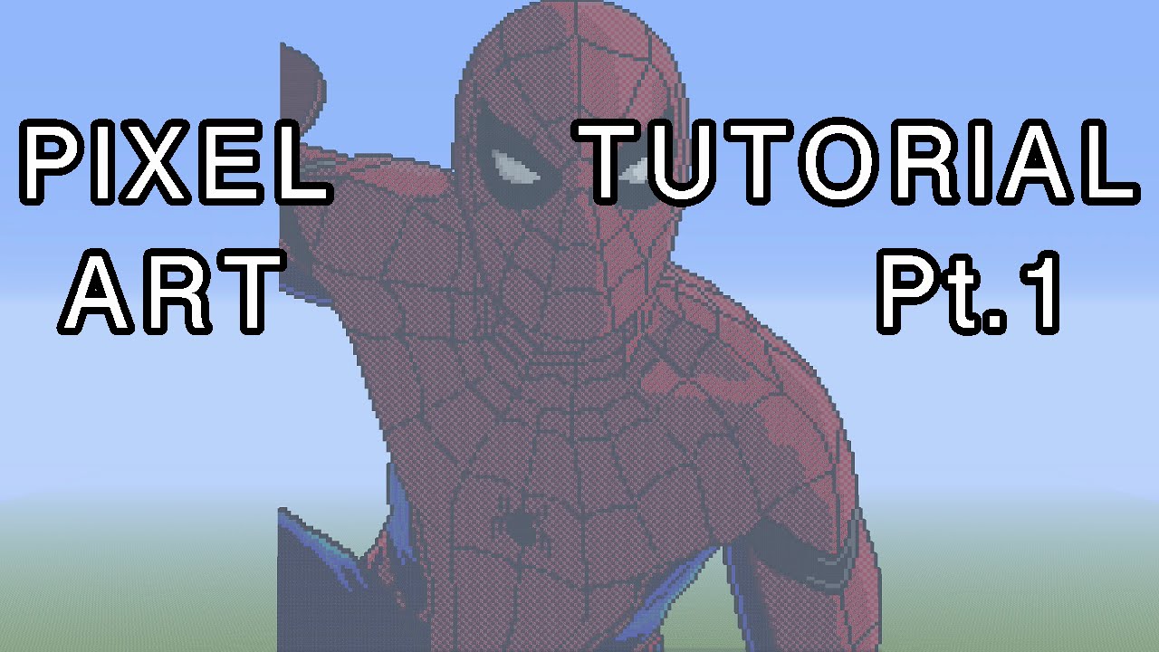 Minecraft Pixel Art Tutorial Spider Man Captain America Civil War