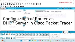 How To Configure Dhcp In Packet Tracer Configuration Dhcp Server On